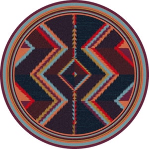 Bright Area Rug, Colorful Area Rug, Bright Striped Area Rug, Navy Blue ...