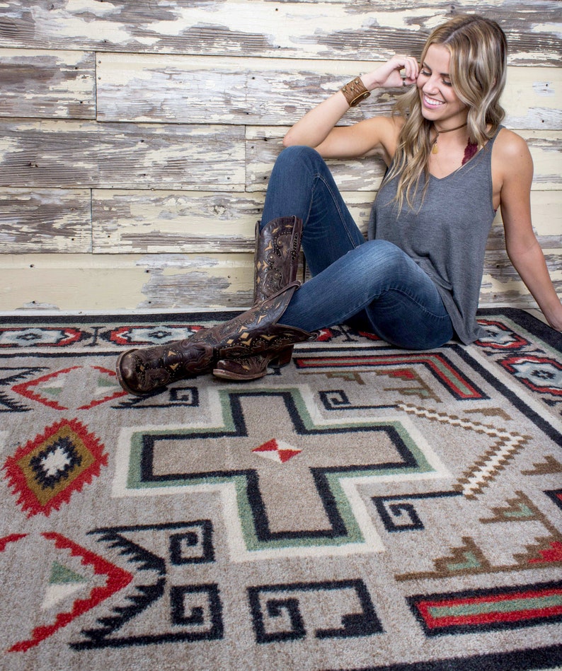 Aztec Rug Aztec Area Rug Aztec Decor Tribal Rug Tribal | Etsy