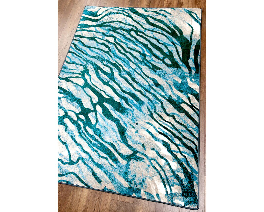 Blue Tides Rug, Tides Rug, Tidal Rug, Tidal Wave Rug, Ocean Rug, Beach ...