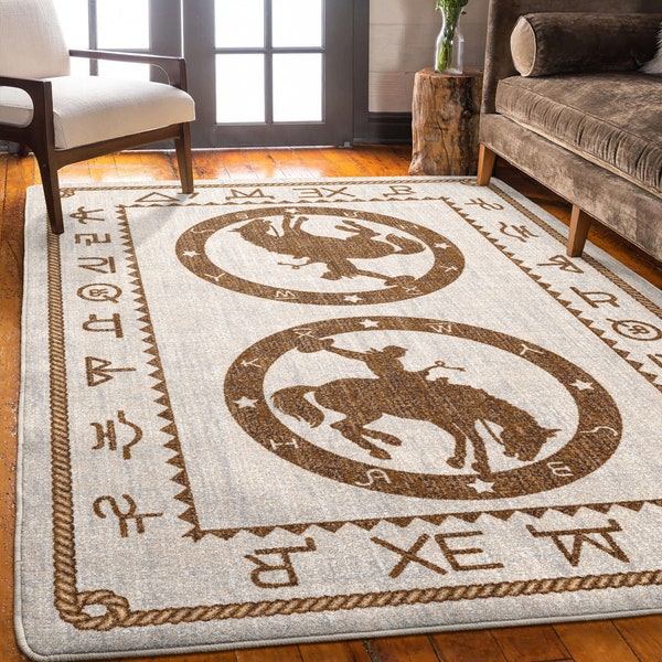 Cowboy Western Area Rugs - Etsy