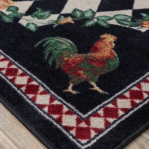 Rooster Rug, Rooster Area Rug, Country Rug, Chicken Rug, Chicken Area ...