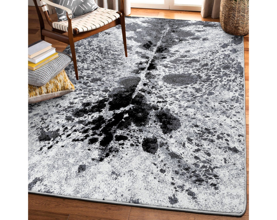 Black and White Cowhide Rug, Cow Hide Rug, Faux Cowhide Rug, 8x10 ...
