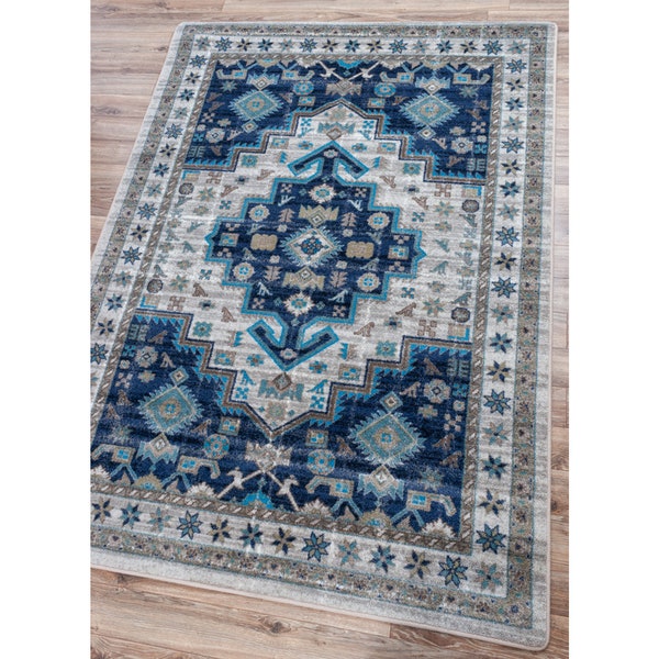 Blue Persian Rug - Etsy