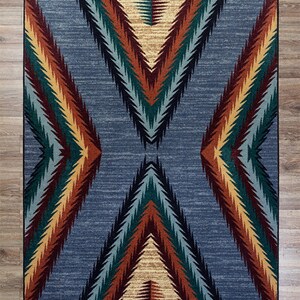Blue Southwestern Rug Southwest Rug Southwestern Rug Native American ...