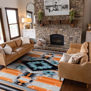 Aztec Rug, Aztec Area Rug, Native American Style Rug, Native American ...