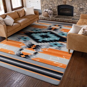 Aztec Rug, Aztec Area Rug, Native American Style Rug, Native American ...