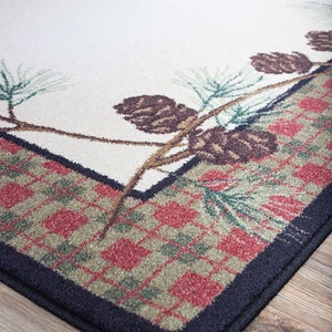 Pine Cone Rug, Pinecone Rug, Lodge Rug, Cabin Rug, Rustic Rug, Mountain ...