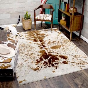 Cowhide Rug, Cow Hide Rug, Faux Cowhide Rug, 8x10 Cowhide Rug, Cowhide ...