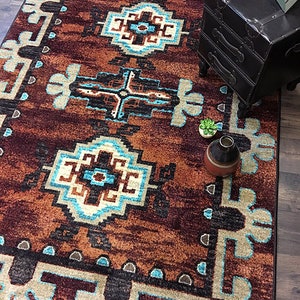 Red Southwestern Rug, Red Southwest Rug, Southwestern Rug, Southwest ...