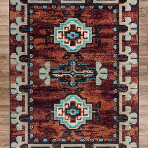 Red Southwestern Rug, Red Southwest Rug, Southwestern Rug, Southwest ...