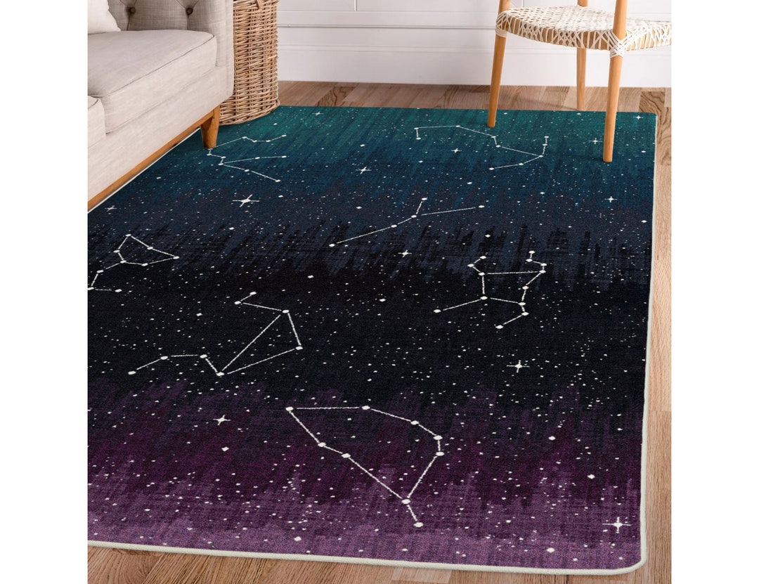 Constellations Rug, Galaxy Rug, Outer Space Rug, Space Rug, Solar ...