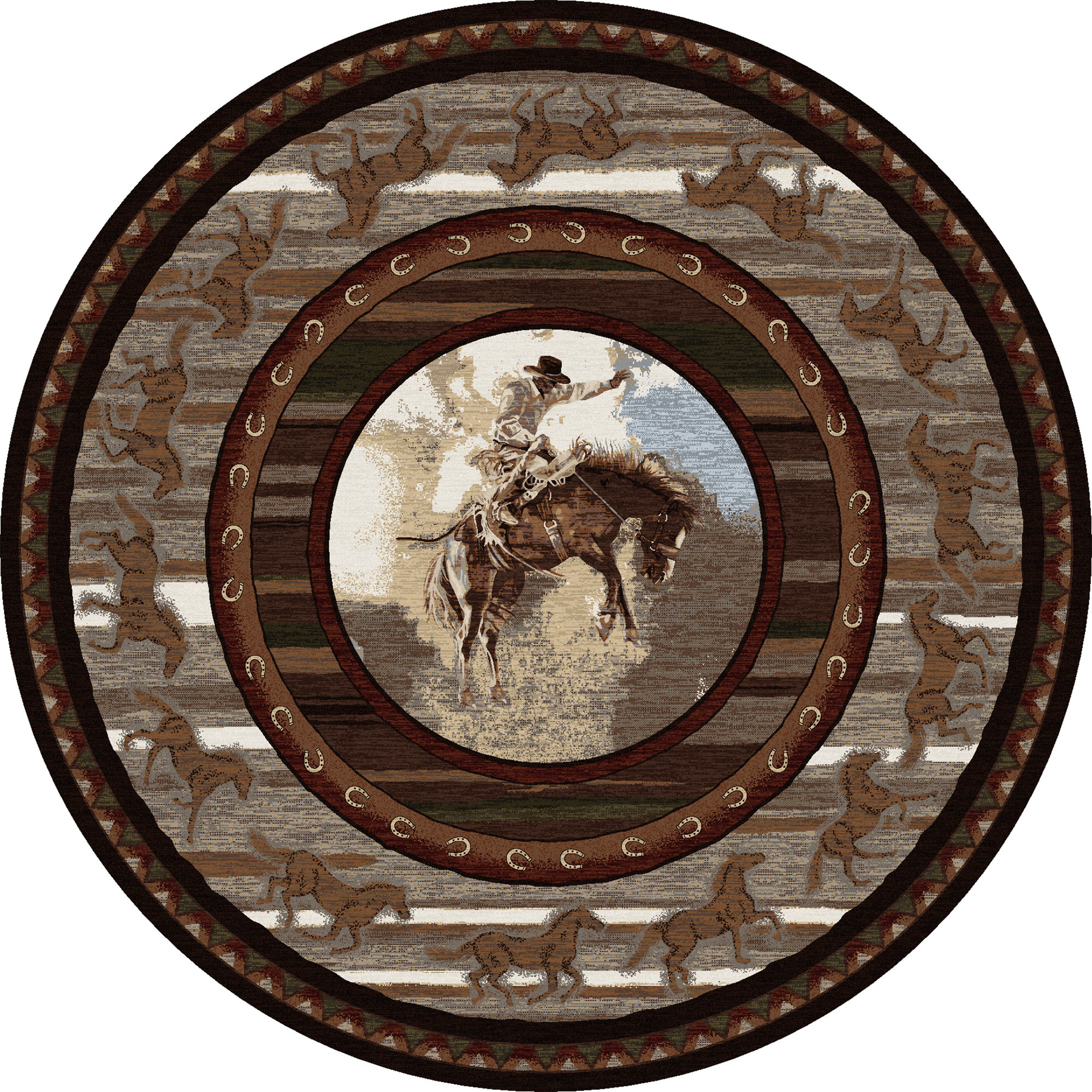 Cowboy Rug Cowboy Area Rug Western Rug Western Area Rug | Etsy