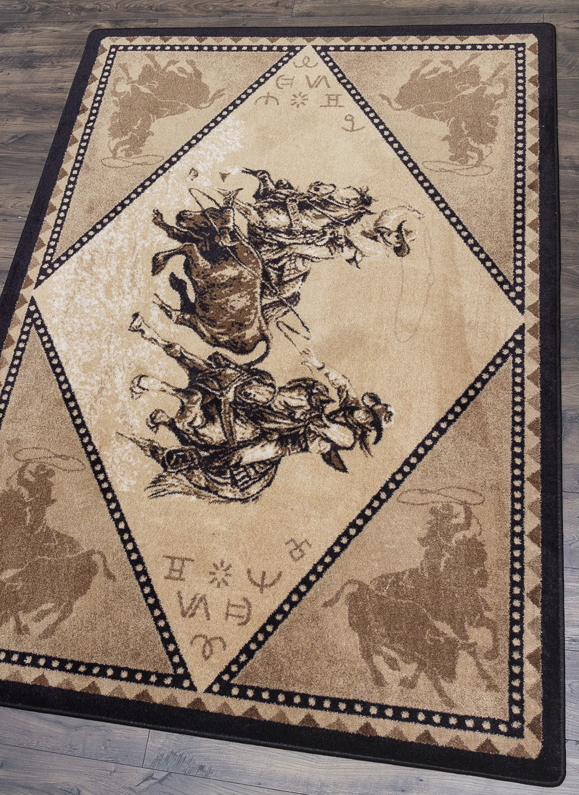 Cowboy Rug Cowboy Area Rug Western Rug Western Area Rug - Etsy