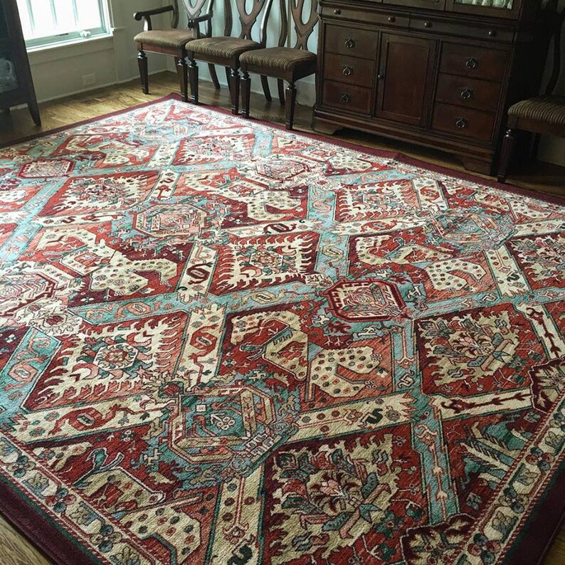 Persian Rug Persian Area Rug Red Persian Rug Red Persian | Etsy