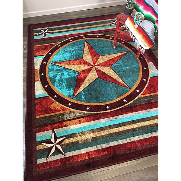 Texas Star Rug - Etsy