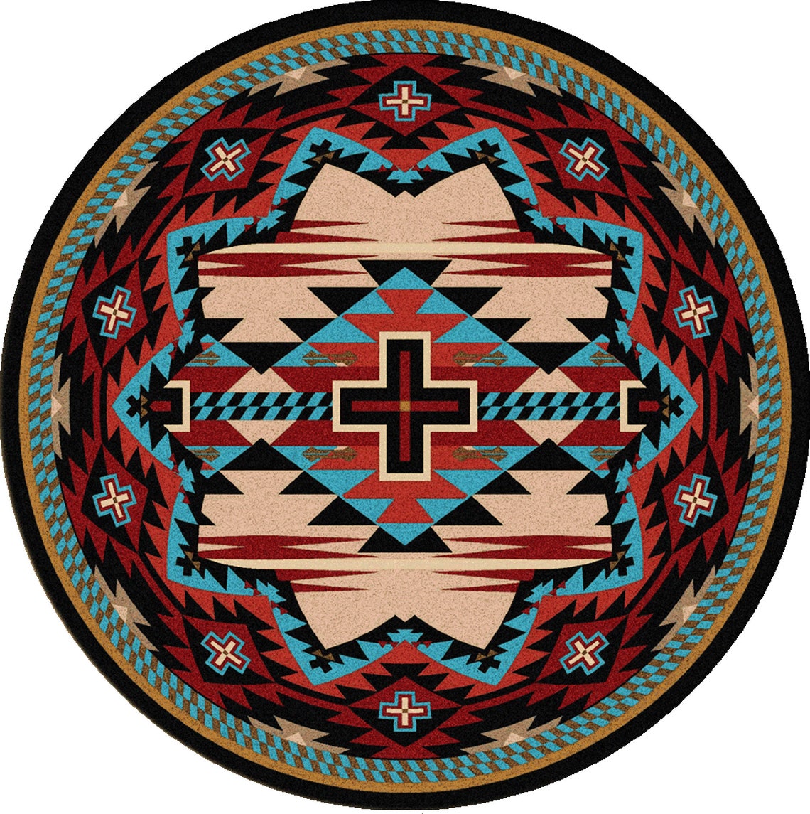 Turquoise Rug Turquoise Area Rug Southwestern Rug - Etsy