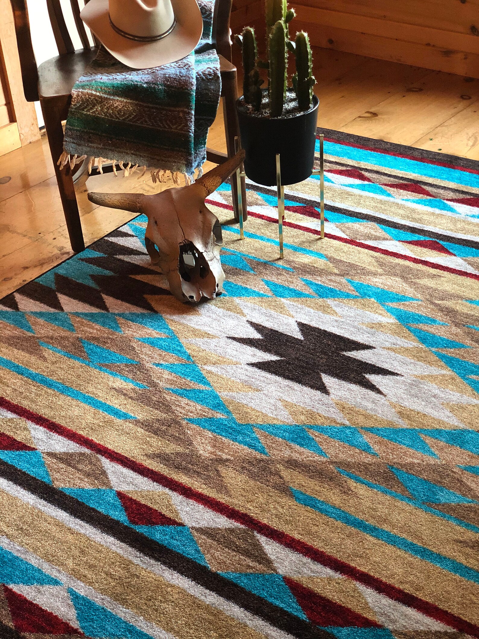 Bright Native American Style Rug, Bright Native American Style Area Rug ...