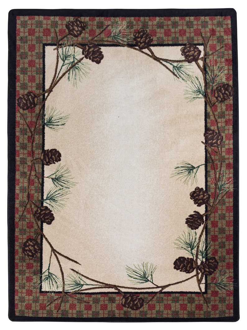 Pine Cone Rug Pinecone Rug Lodge Rug Cabin Rug Rustic Rug - Etsy