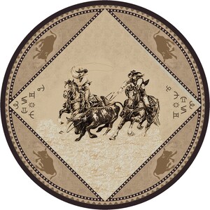 Cowboy Rug, Cowboy Area Rug, Western Rug, Western Area Rug, Horse Rug ...