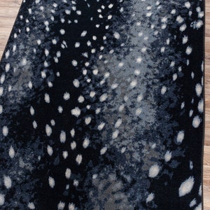 Blue Axis Deer Rug, Axis Deer Rug, Blue Deer Rug, Blue Deer Area Rug ...