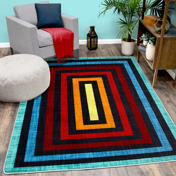 Bright Colors Rug - Etsy