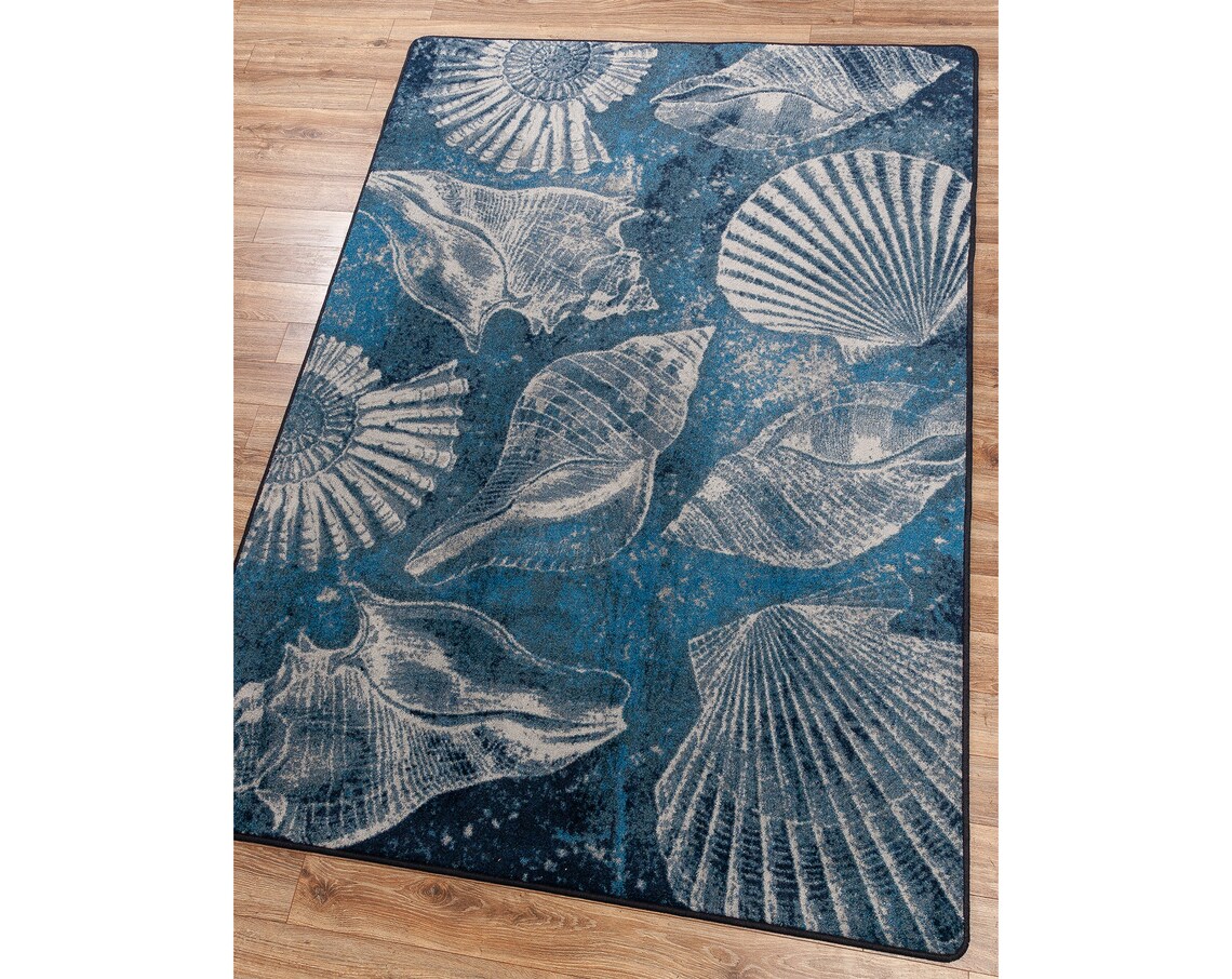 Sea Shell Rug Seashell Rug Sea Shell Area Rug Seashell Area | Etsy