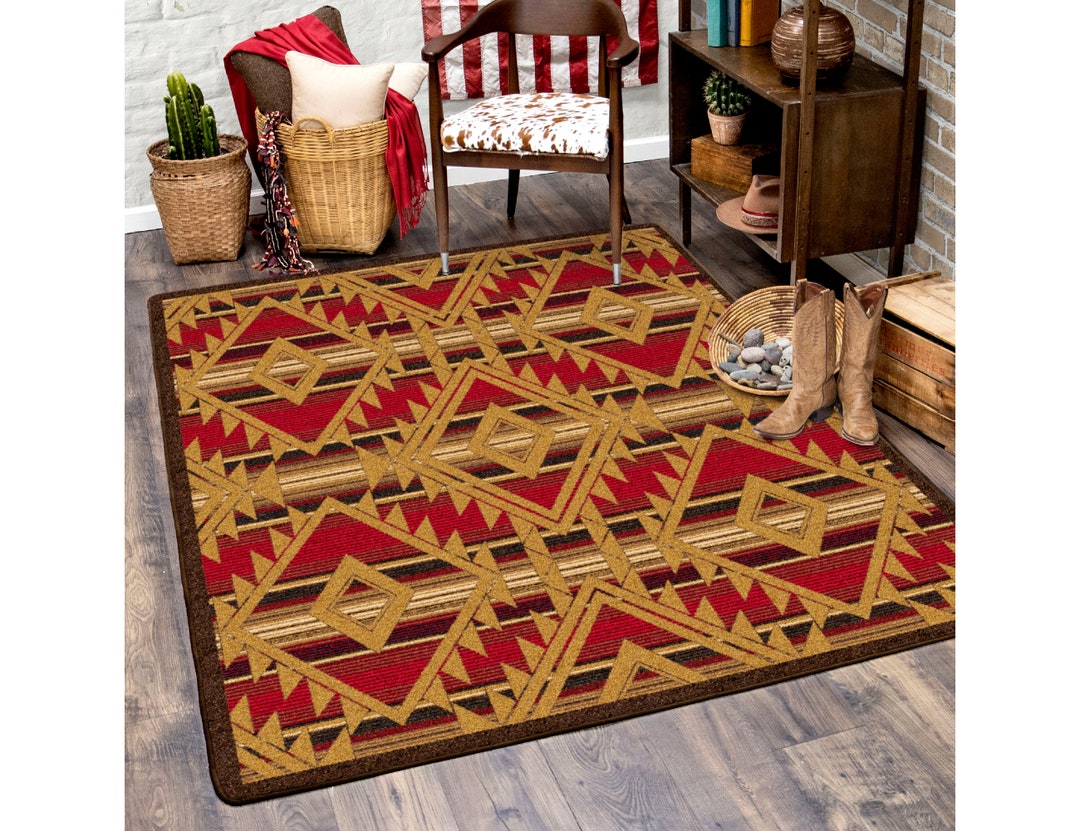 Red Southwestern Rug, Brown Southwestern Rug, Southwest Rug ...