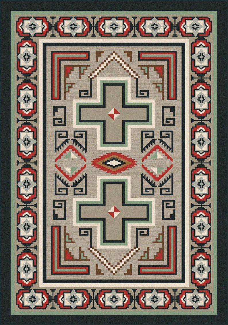 Aztec Rug Aztec Area Rug Aztec Decor Tribal Rug Tribal | Etsy