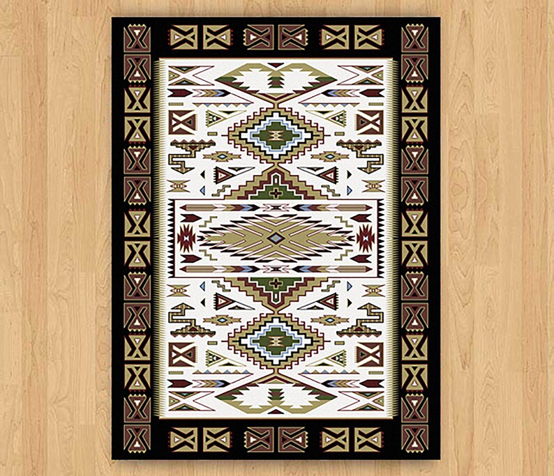 Aztec Rug Aztec Area Rug Native American Style Rug Native - Etsy
