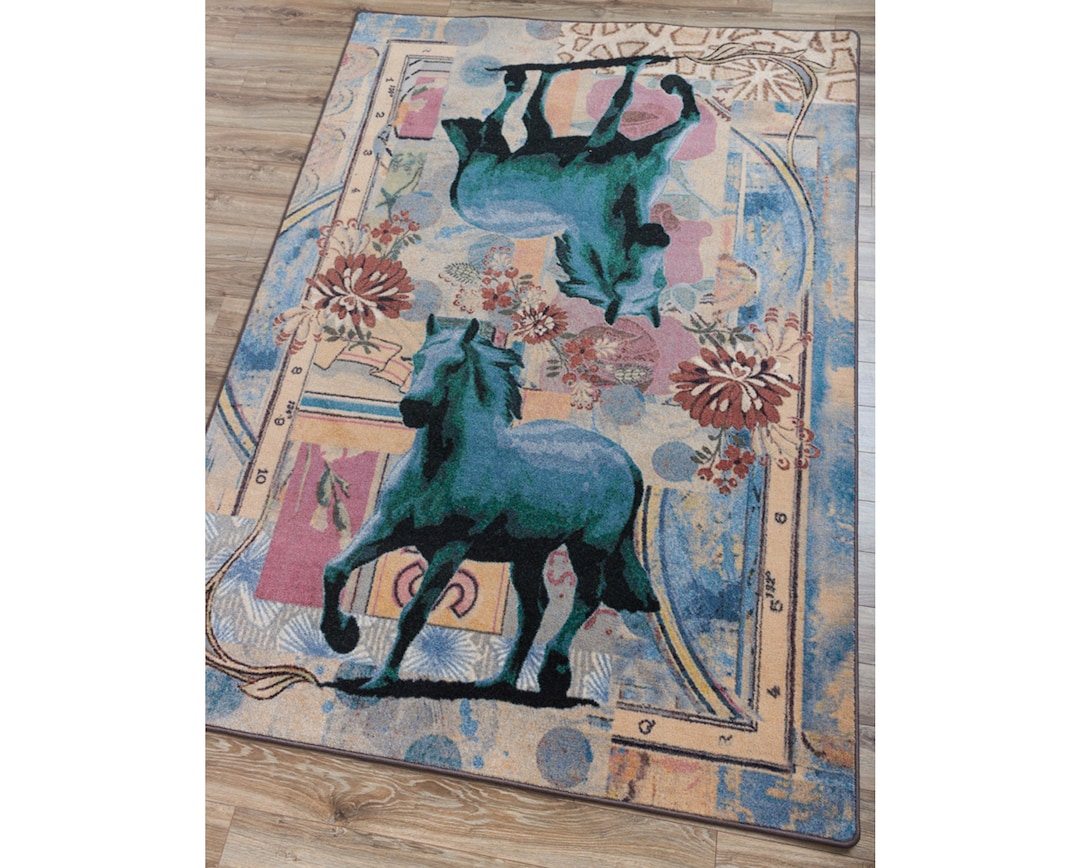 Horses Rug, Horse Rug, Horse Area Rug, Western Rug, Western Area Rug ...