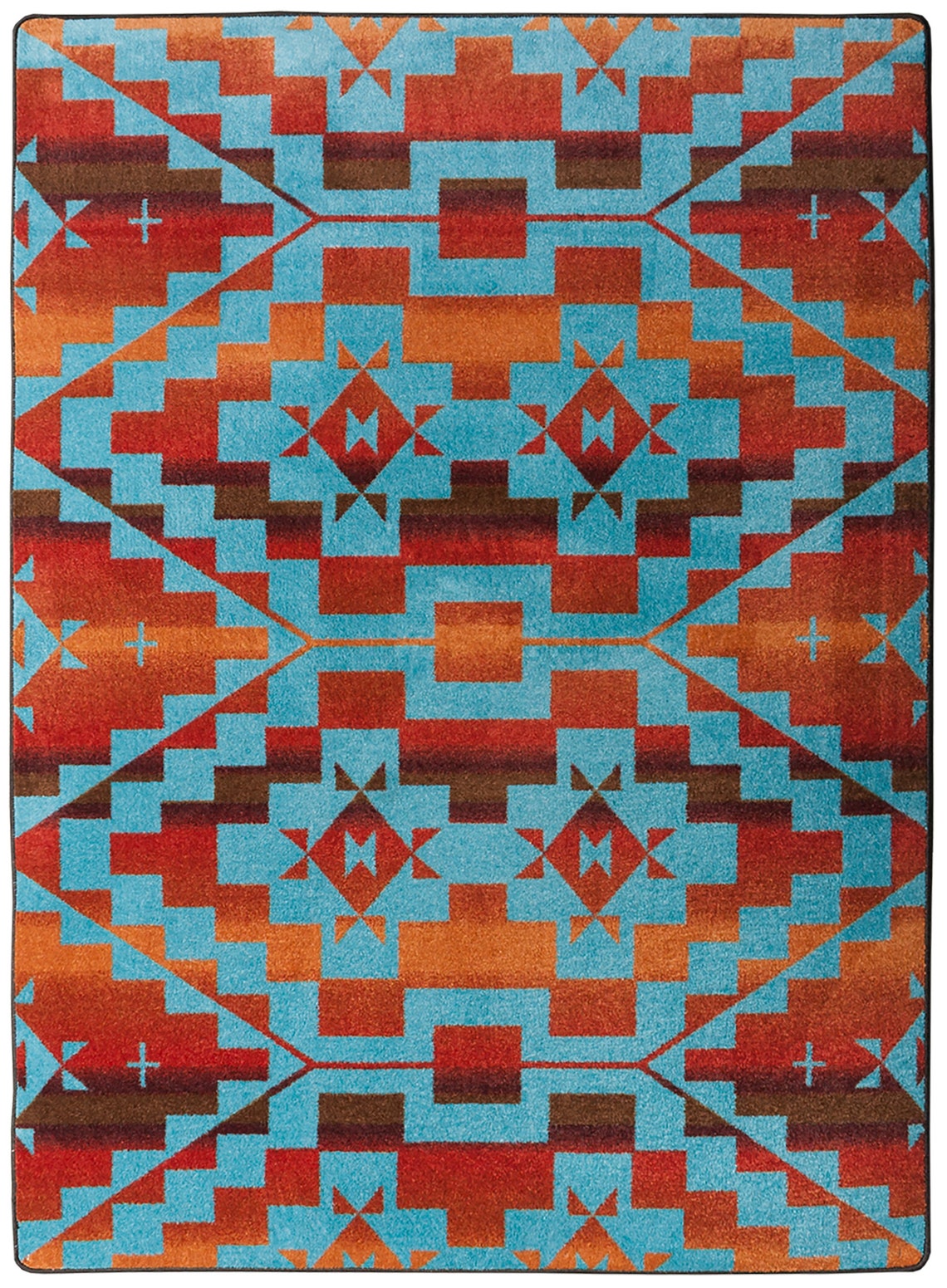 Bright Native American Style Rug Red Native American Style - Etsy
