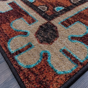 Red Southwestern Rug, Red Southwest Rug, Southwestern Rug, Southwest ...