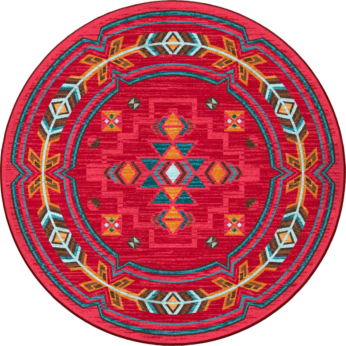 Red Aztec Rug Red Aztec Area Rug Bright Aztec Rug Red - Etsy