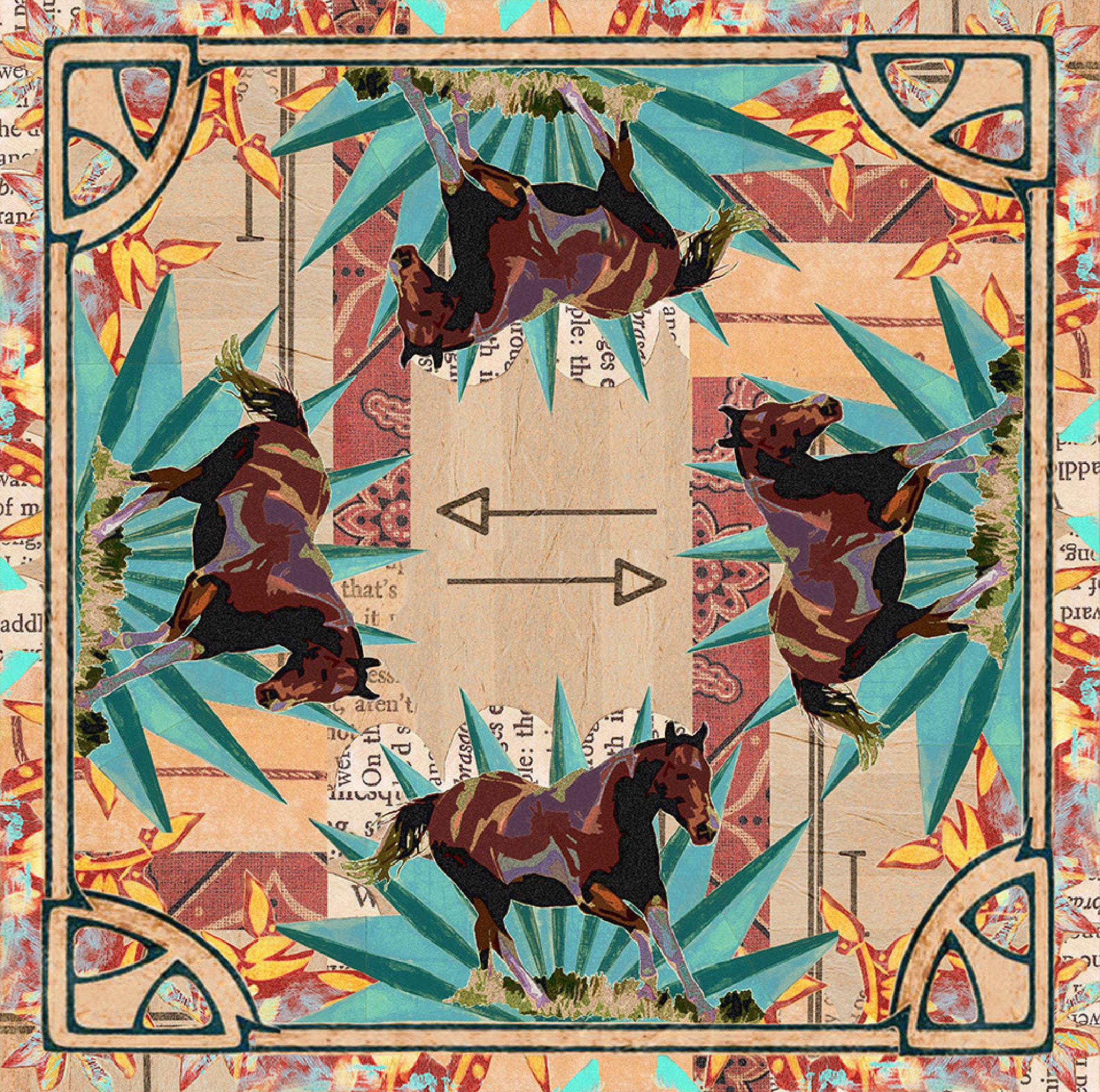 Horses Rug Horse Rug Horse Area Rug Western Rug Western - Etsy