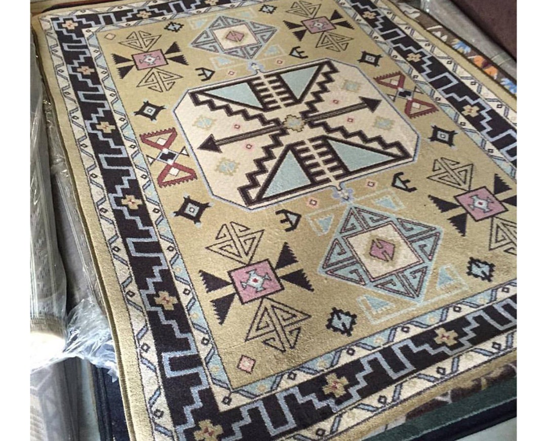 Tan Area Rug Tan Southwestern Rug Native American Style Rug - Etsy