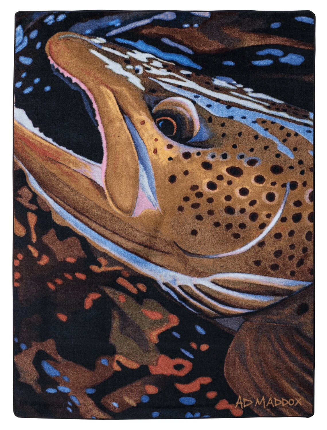 Trout Rug Trout Area Rug Fish Rug Fish Area Rug Trout | Etsy