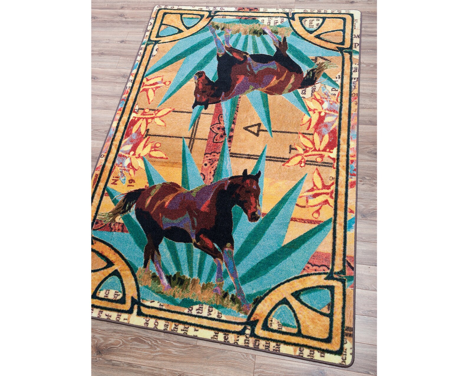 Horses Rug Horse Rug Horse Area Rug Western Rug Western - Etsy