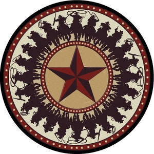 Cowboy Rug, Cowboy Area Rug, Western Rug, Western Area Rug, Horse Rug ...