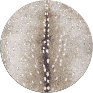 Gray Axis Deer Rug, Axis Deer Rug, Gray Deer Rug, Blue Deer Area Rug ...