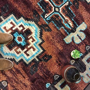 Red Southwestern Rug, Red Southwest Rug, Southwestern Rug, Southwest ...