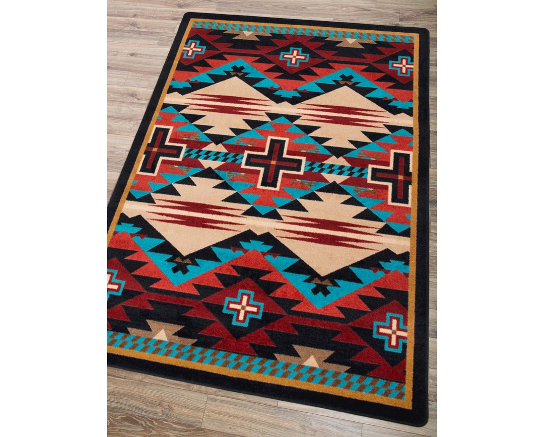Turquoise Rug, Turquoise Area Rug, Southwestern Rug, Southwestern Area ...