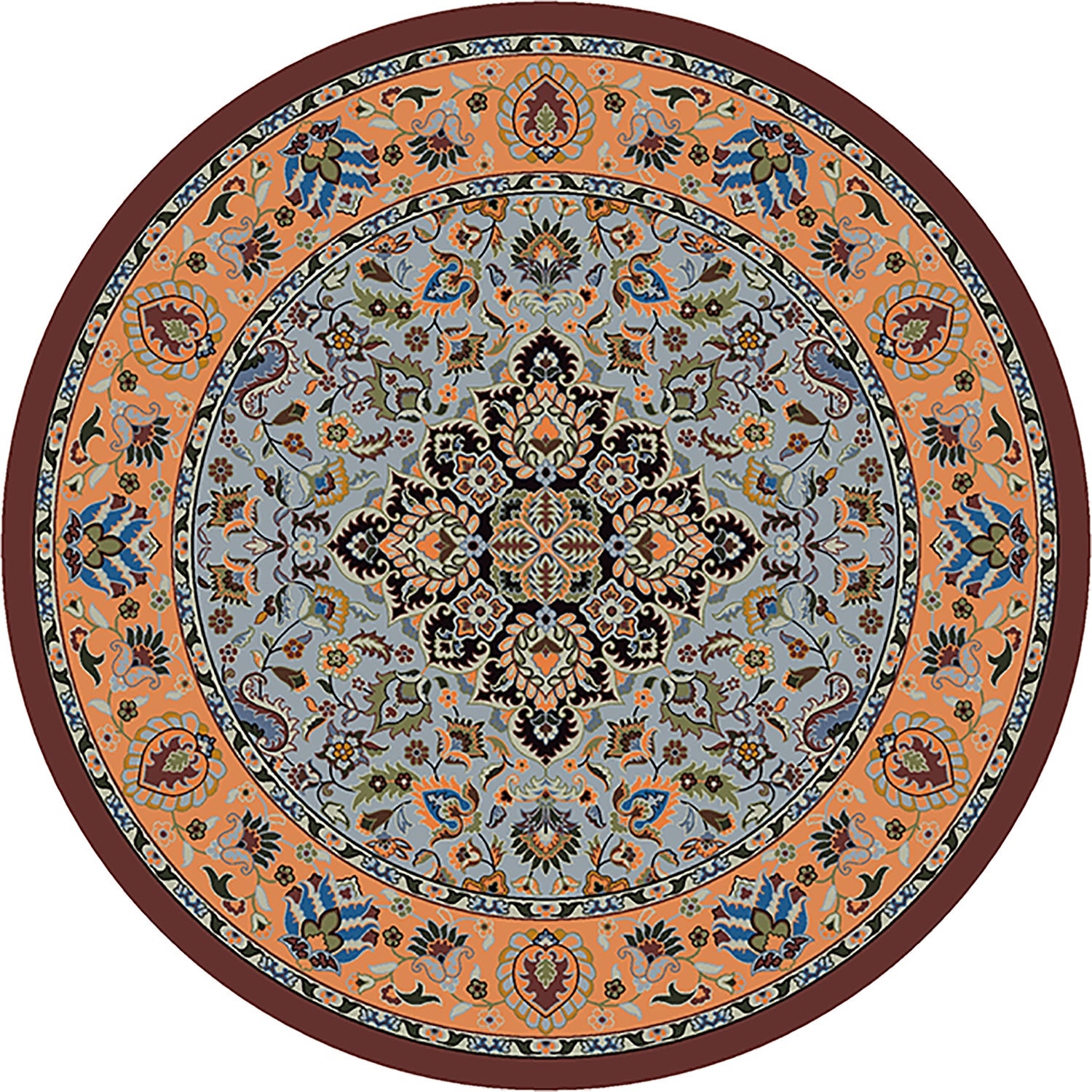 Blue Persian Style Rug Persian Style Area Rug Persian Rug | Etsy