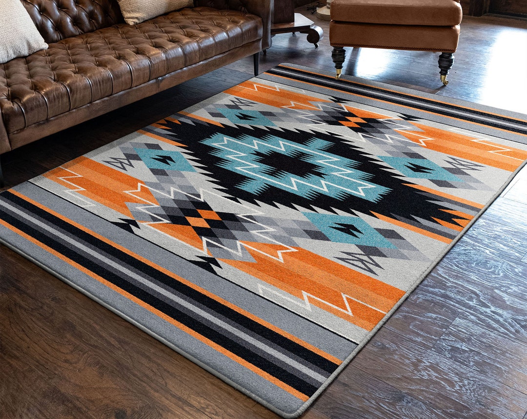 Aztec Rug, Aztec Area Rug, Native American Style Rug, Native American ...