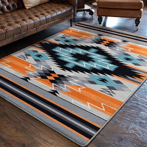 Aztec Rug, Aztec Area Rug, Native American Style Rug, Native American ...