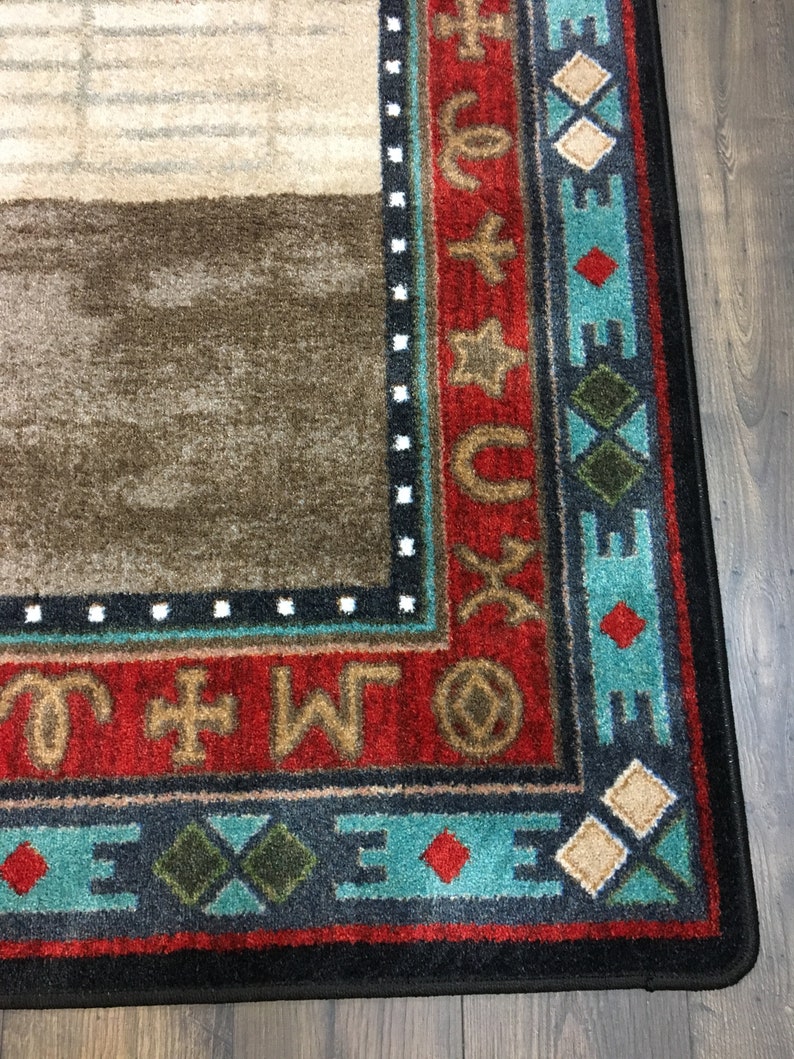Cowboy Rug Cowboy Area Rug Western Rug Western Area Rug - Etsy