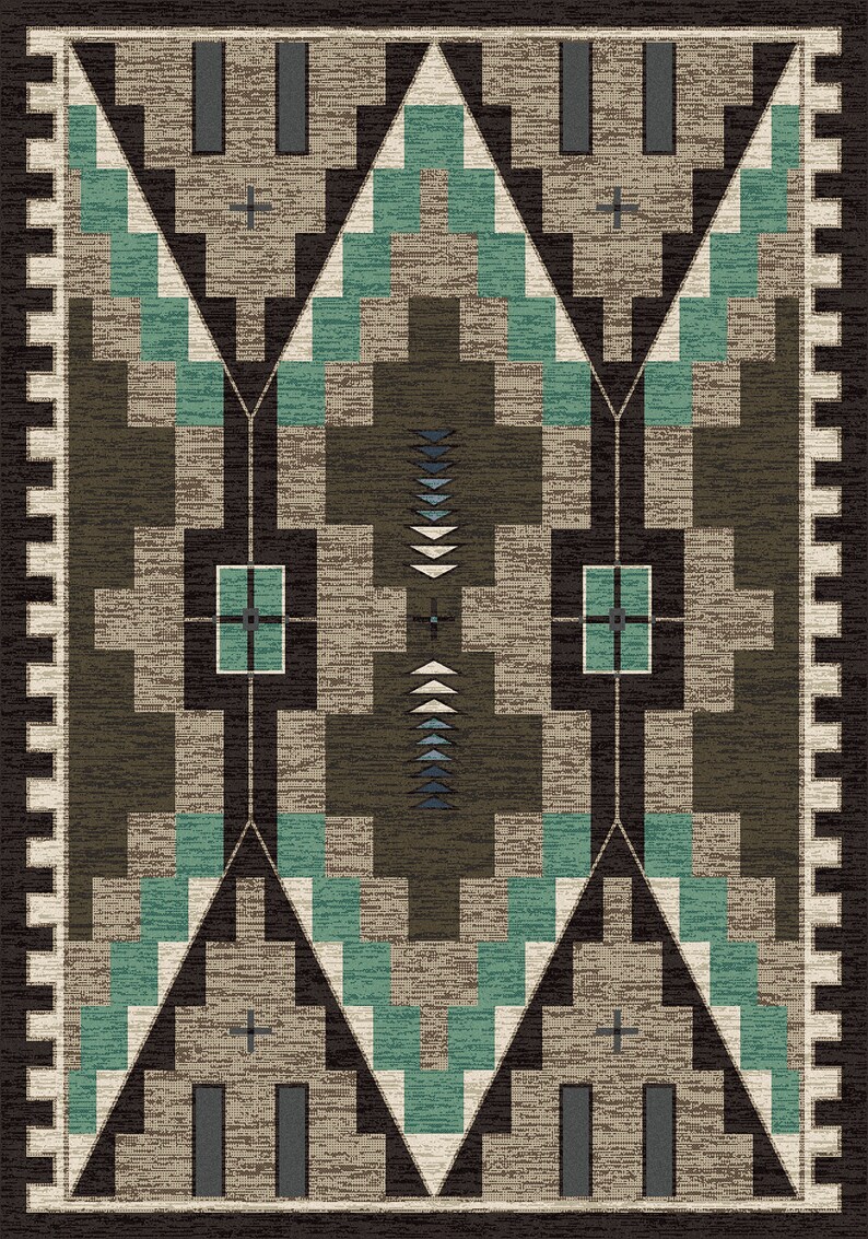 Aztec Rug Aztec Area Rug Native American Style Rug Native | Etsy