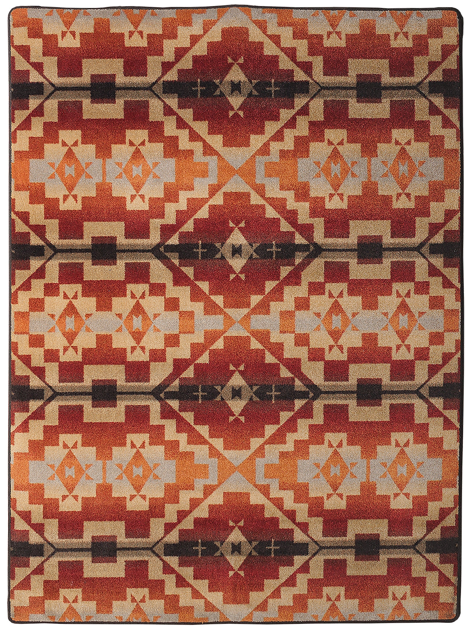 Red Southwest Rug Orange Southwest Rug Southwest Rug | Etsy