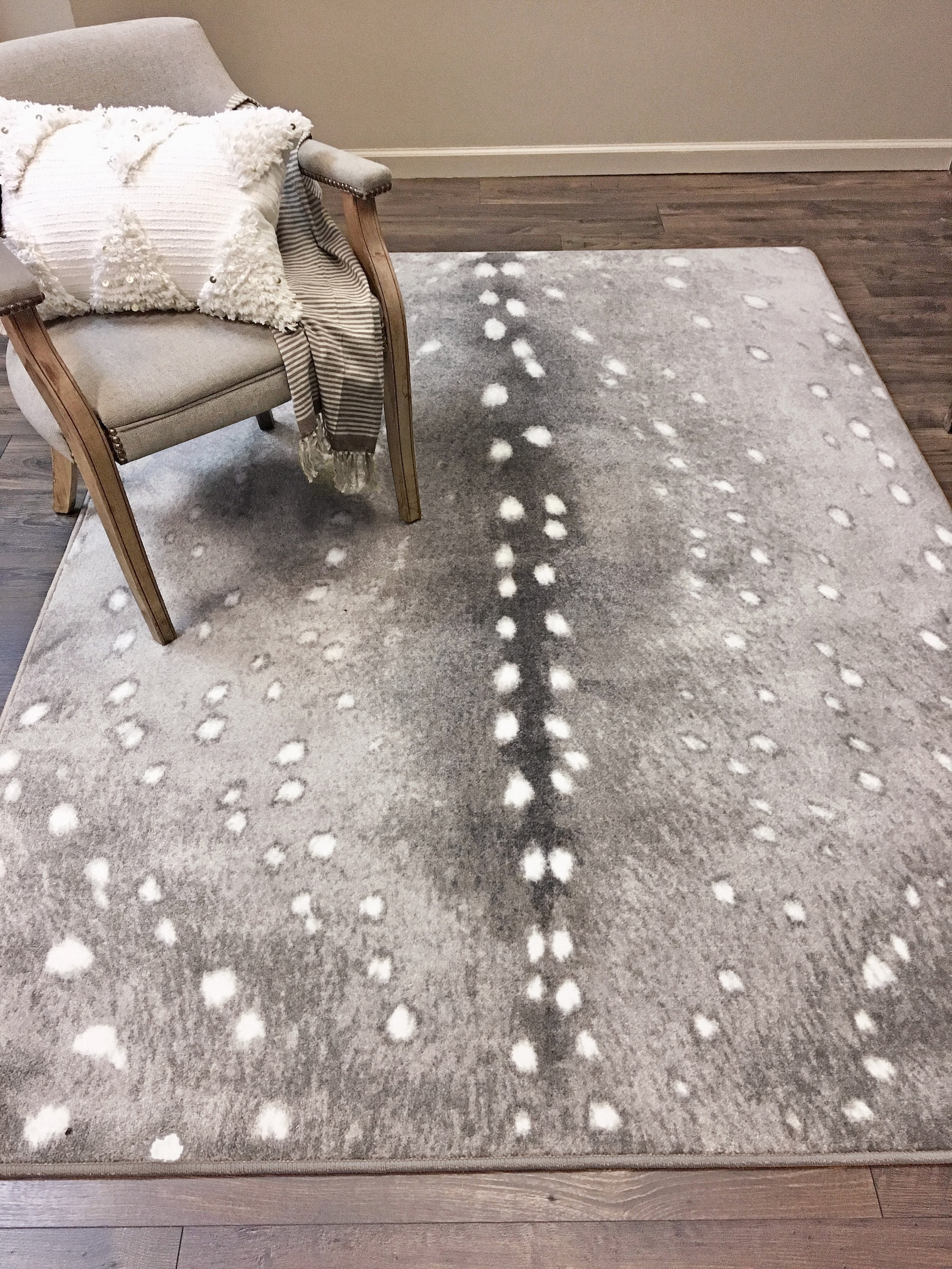 Gray Axis Deer Rug Axis Deer Rug Gray Deer Rug Blue Deer | Etsy