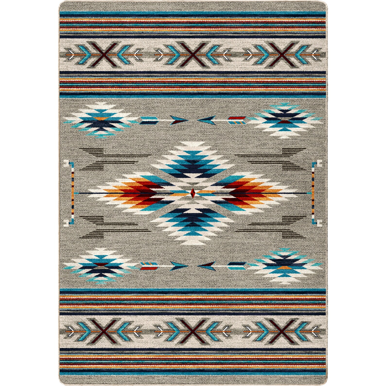 Gray Southwestern Rug Gray Native American Style Rug Navajo - Etsy