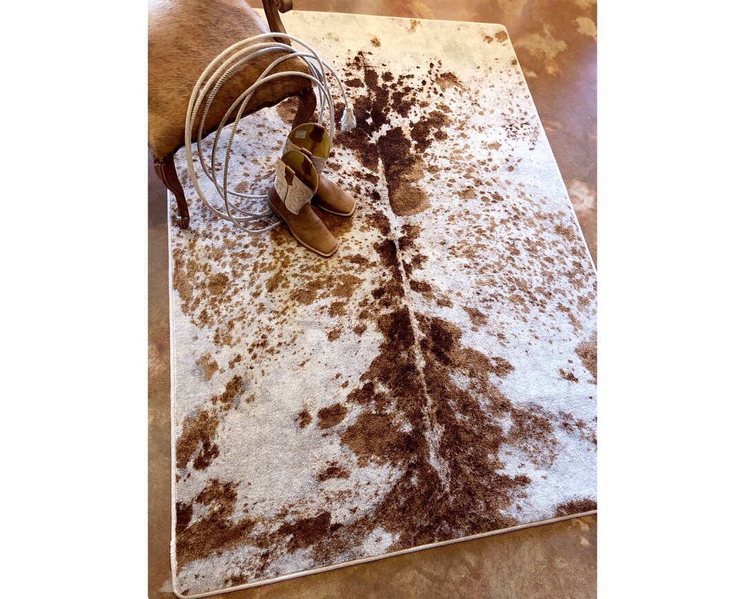 Cowhide Rug, Cow Hide Rug, Faux Cowhide Rug, 8x10 Cowhide Rug, Cowhide ...